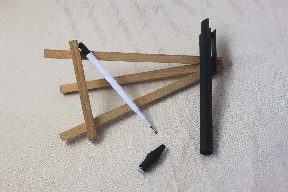 JW Marriott Semi-Metal Ballpoint Pen - Custom Logo, Black/Blue Ink ...