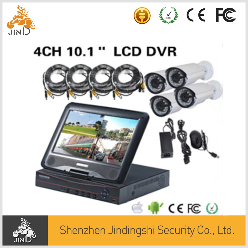 4 Channel All In One Ahd Dvr Kit With Monitor - Buy Dvr With Monitor ...