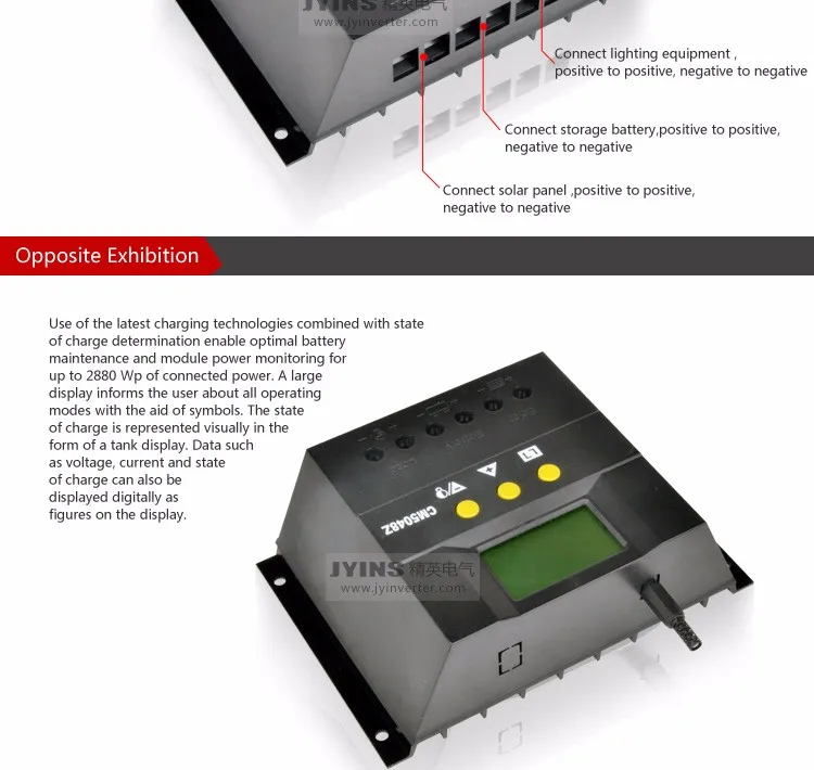 12V 24V 48V Manual PWM Solar Charge Controller - 60 Amp