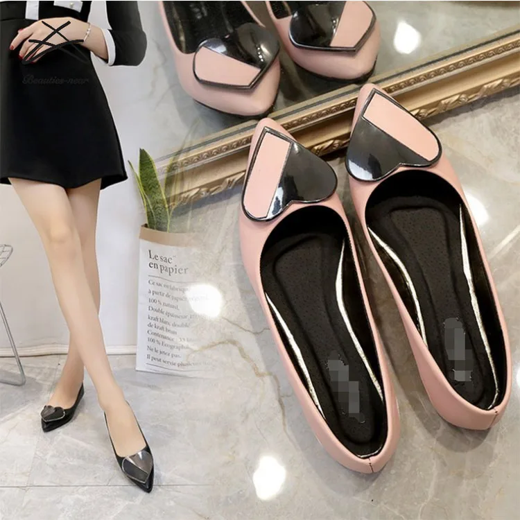 2018 Soft Leather Ladies Alibaba Women Flat Fashion Shoes - Buy High ...