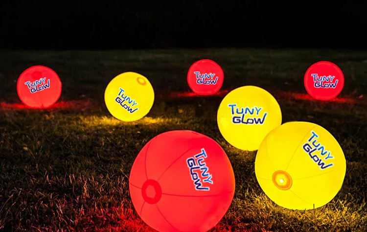 Outdoor Toy Inflatable Pvc Colorful Glow Beach Ball With 1 Piece 6 Inch ...