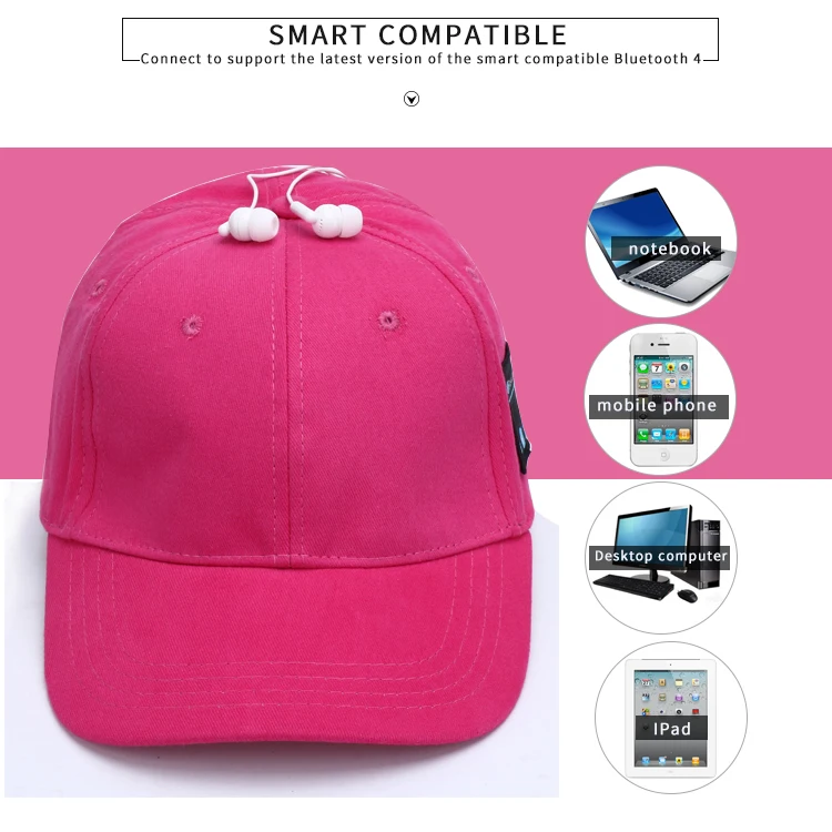 Wireless Bluetooth Baseball Cap Hat With Built-in Bluetooth Speaker ...