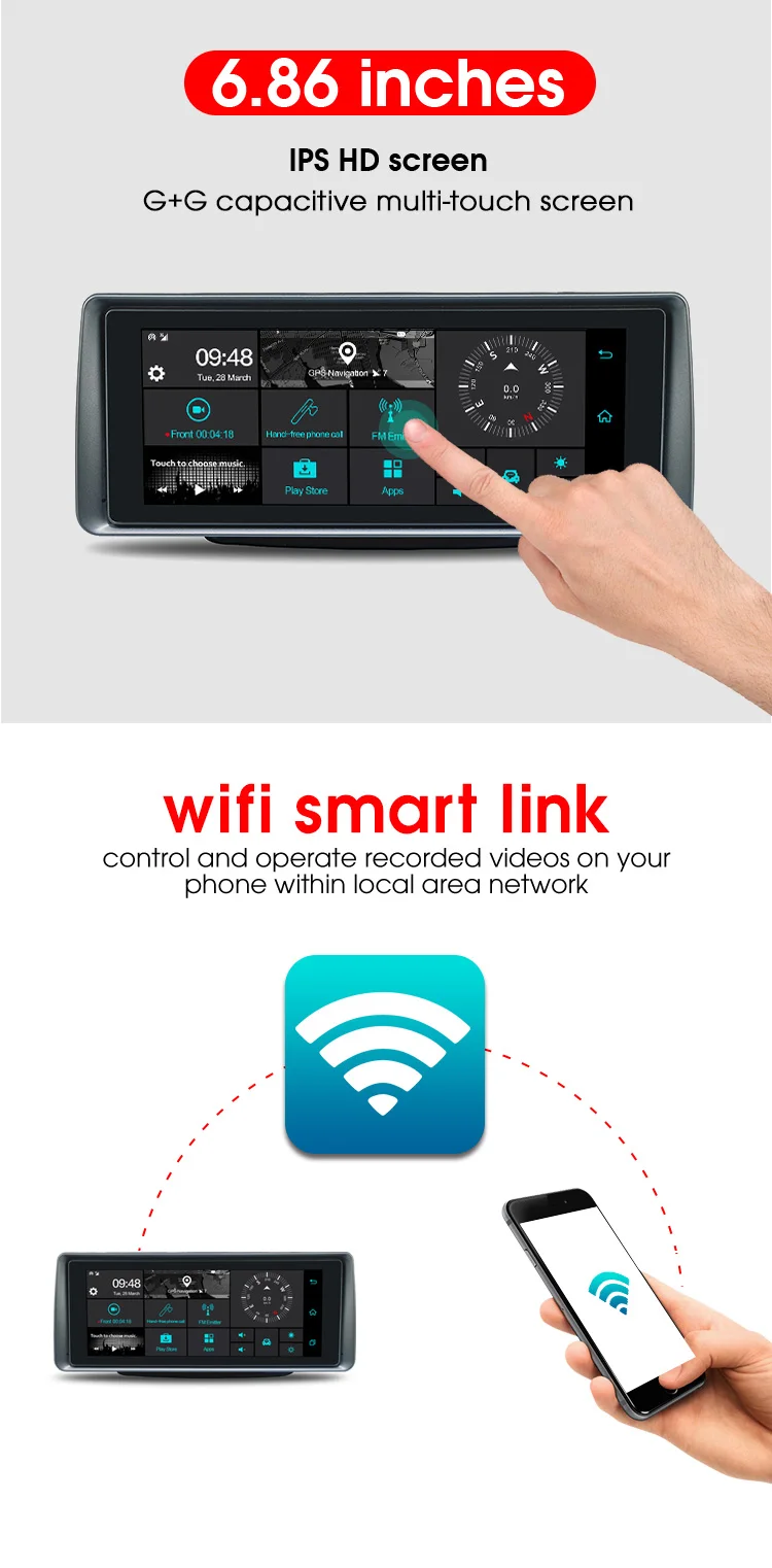 Zopai 6.86 Inch Touch Screen Android Entertainment System And Car Gps ...