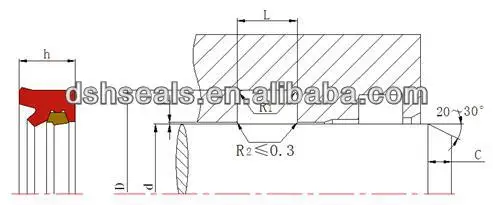 Hunger Tdi Tandem Seal For Piston And Rod Seal - Buy Hunger Tandem Seal ...
