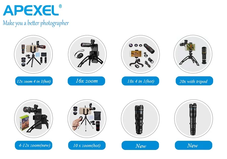 APEXEL 18x Telephoto Telescope Zoom Lens for Smartphones
