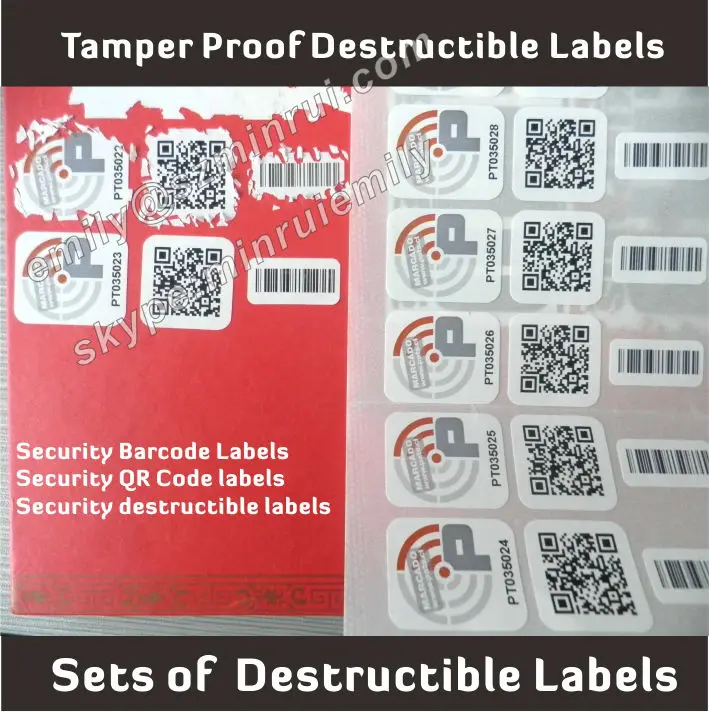 Qr Code Security Sticker Printing Manufacturer,Anti-theft Destructible ...