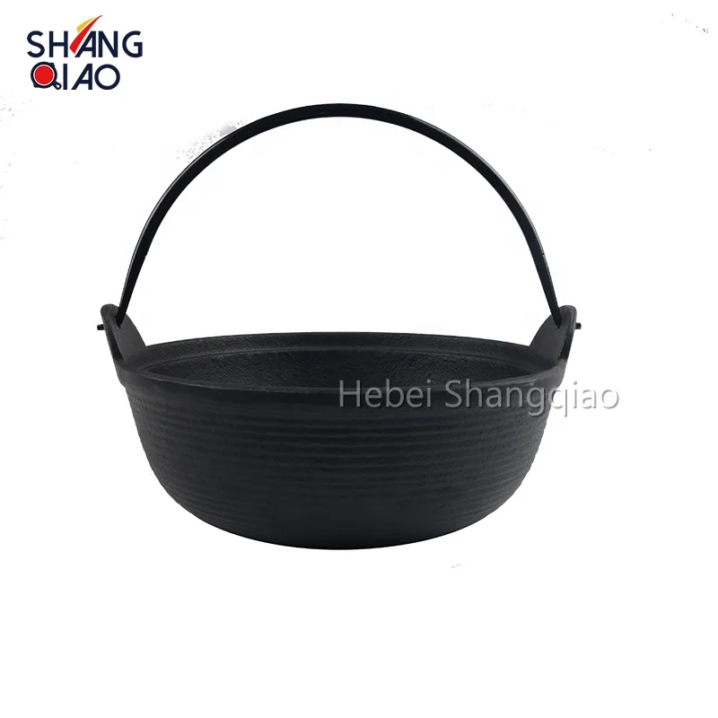 Japanese Cast Iron Sukiyaki Fusion Pot Nabemono Hot Pot With Wooden Lid ...