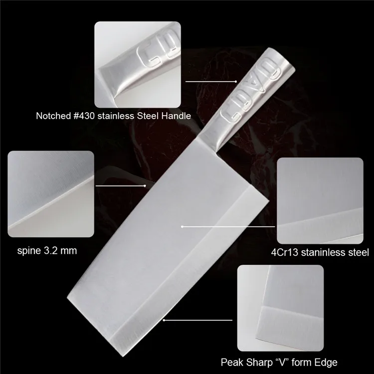 Double Bellved Stainless Steel Blade Cleaver For Chinese| Alibaba.com