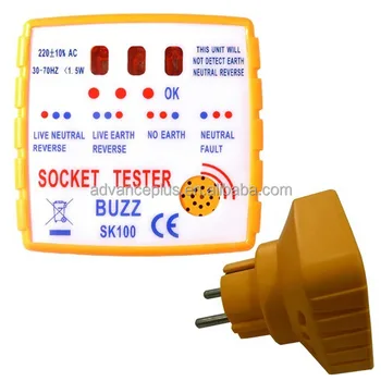 Eu 230v Ac 2 Round Pin Plug And Socket Tester - Buy Eu Plug And Socket ...