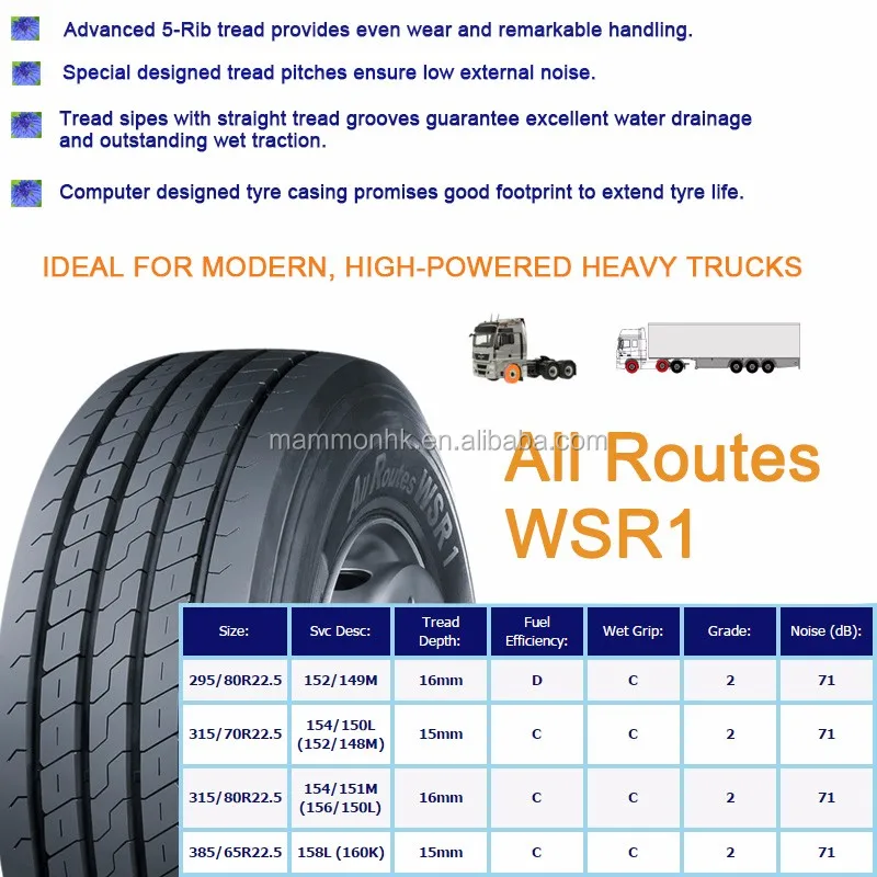 Summer Truck & Bus Tire Steer Axle Long Haul®ional Westlake Goodride Wsr1 295/80r22.5 385/65r22 ...