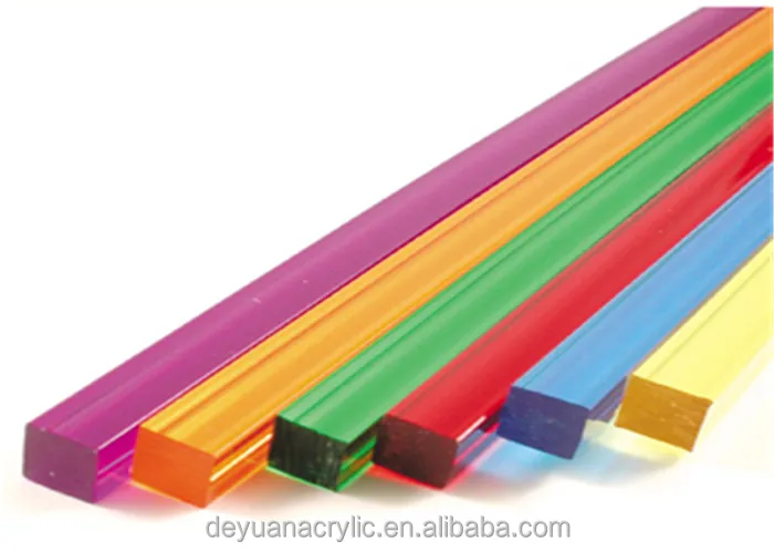 Factory Price Transparent Colored Acrylic Rod Acrylic Colored Rods ...