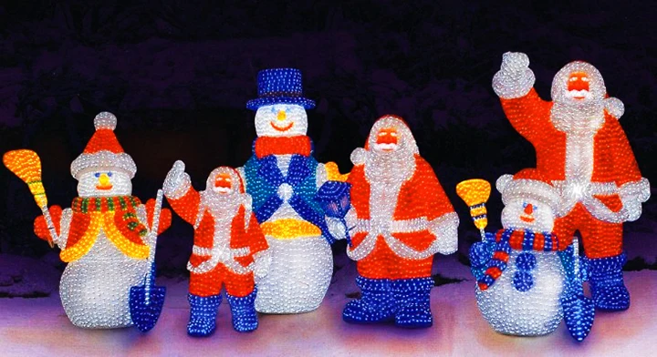 Outdoor Decorative 3d Santa Claus Led Lighted Outdoor Plastic Santa ...