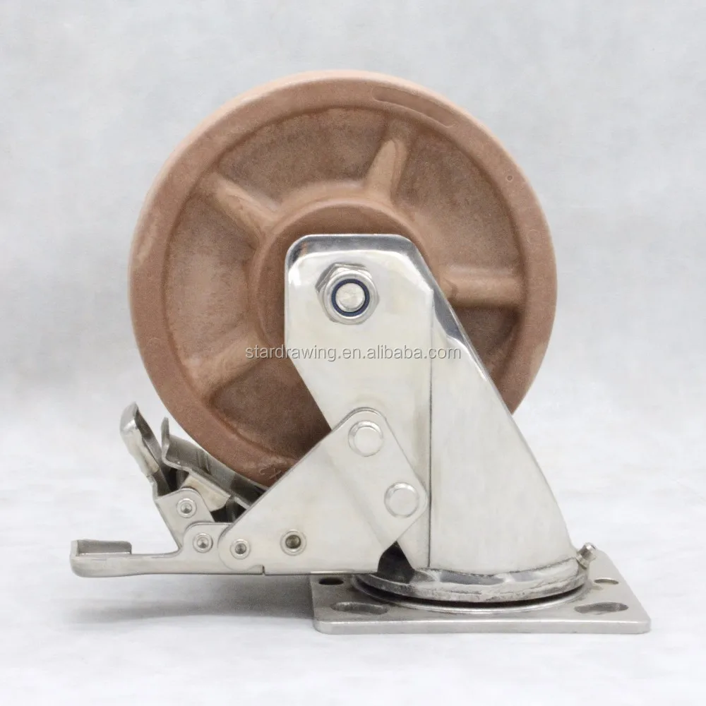SS Sus 304 Stainless Steel Castor Wheels Heat Resistant High ...