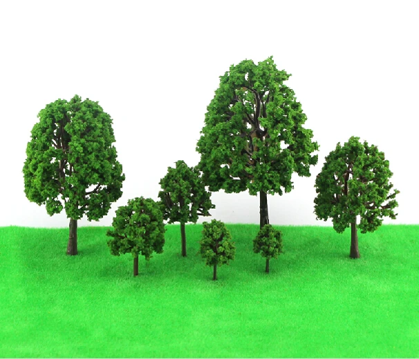 1/100 Miniature Architecture Plastic Scale Trees for HO Scale
