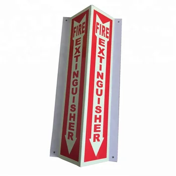 Indoor Lighted Self Luminous Fire Extinguisher Sign Plastic 3d Type ...