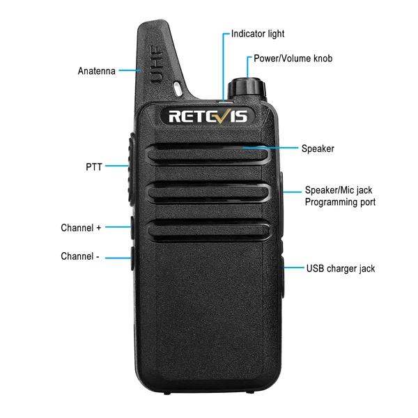 2 Way Radio Licence Free Uhf Frs Or Pmr Mini Portable Rechargeable Twin ...