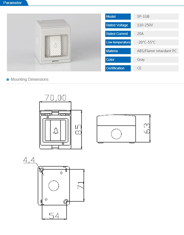 Saipwell/saip Ip55 Waterproof Membrane Switch & Waterproof Micro Switch ...