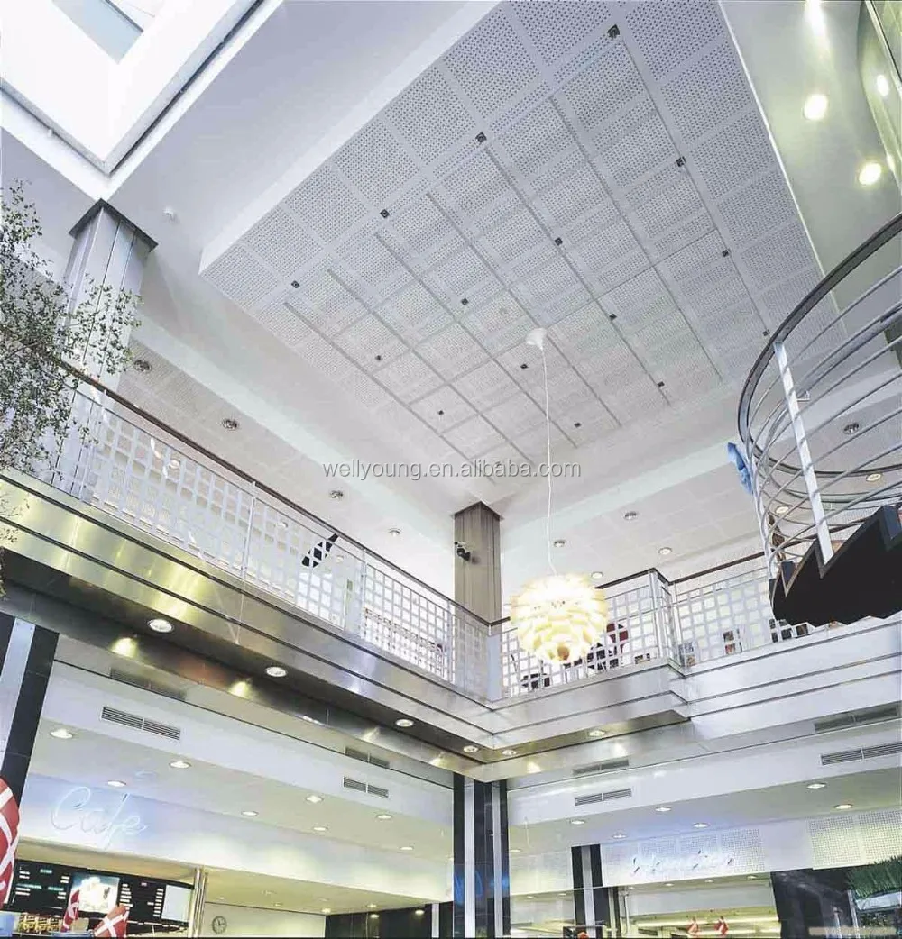 Porous Sound Reflecting Gypsum Acoustic Ceiling Board - Buy Acoustic ...