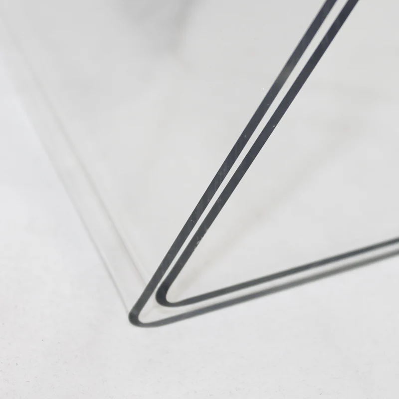 Transparent Acrylic Triangle Card Holder - 3 Sides Sign Display