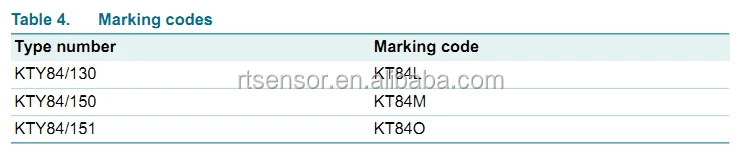 Semiconductors Linear Ptc Thermistor Silicon Kty84/130 Temperature ...