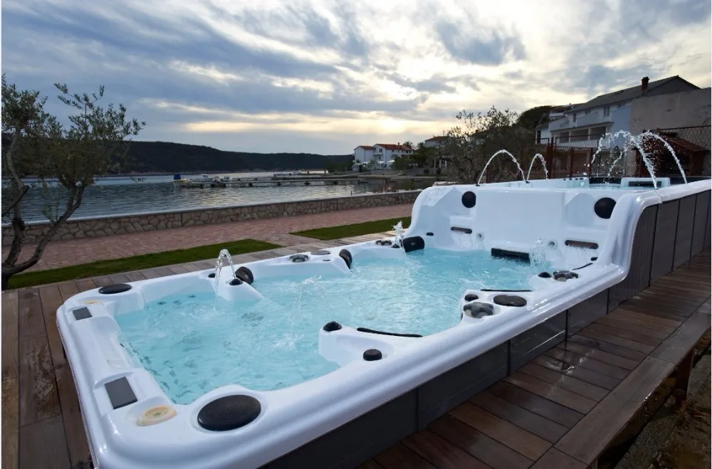 Sunrans 8 Meter Combined Outdoor Pool Swim Spa 12 Person Hot Tubs - Buy ...