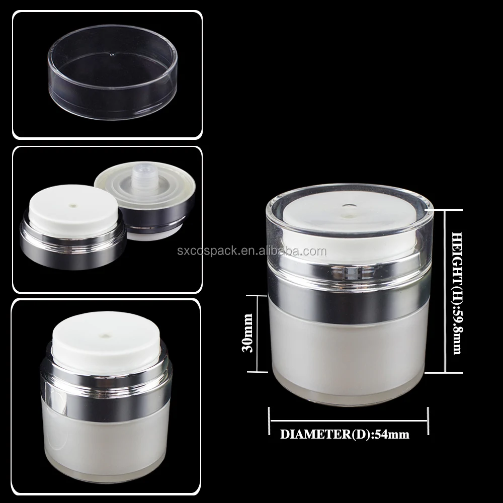 15g Plastic Airless Dispenser Jar,0.5oz Airless Pump Containers,15ml ...