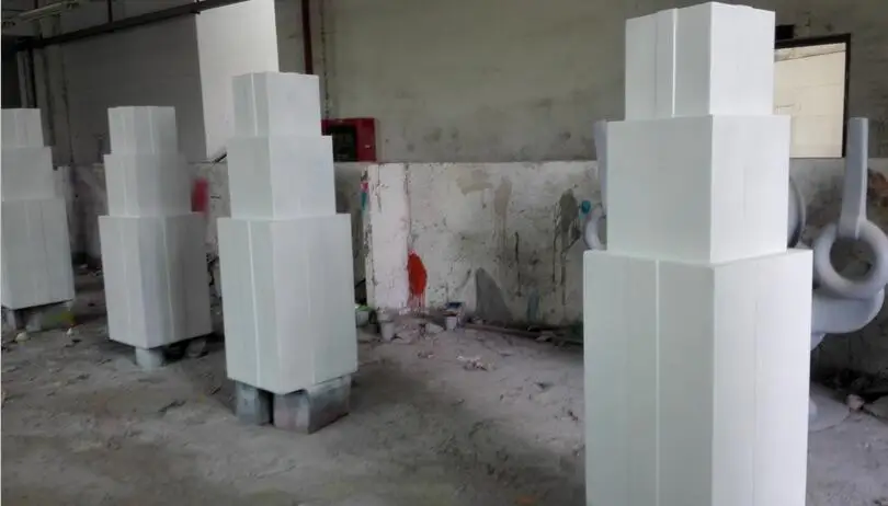 Custom Painted Large Fiberglass Gift Boxes for Christmas