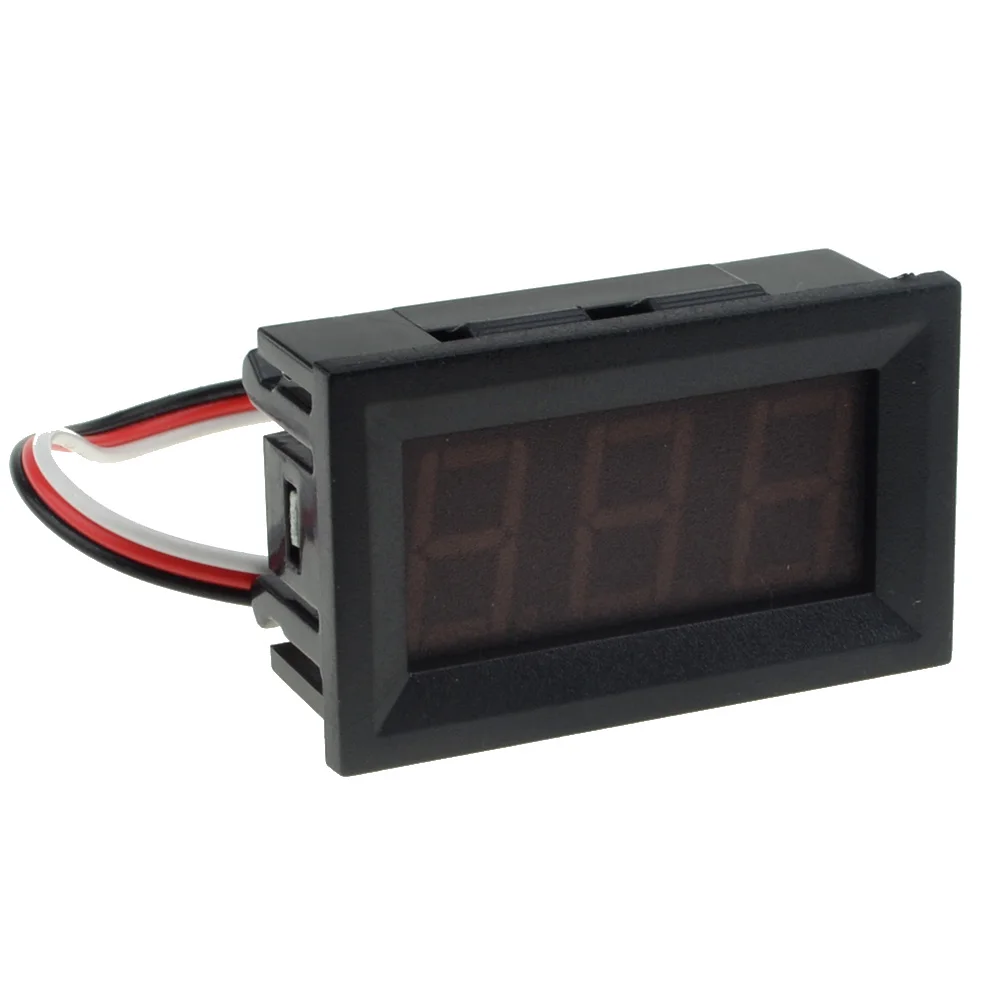 Digital Voltmeter 3 Wires 0.56" DC 0-100V Red LED Display, Reverse ...