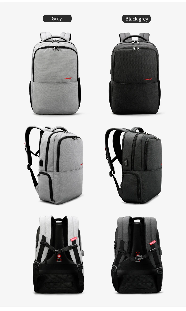 Tigernu Waterproof USB Charging Anti-Theft Laptop Backpack