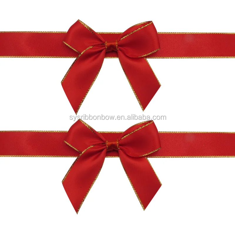 Gift Wrapping Elastic Band Satin Ribbon Bows - How to Tie a Ribbon