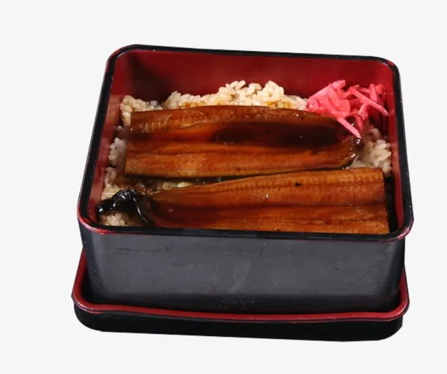 Eel Bento Box Japanese Lacquer Bowl Containing Steamed Rice And Grilled ...