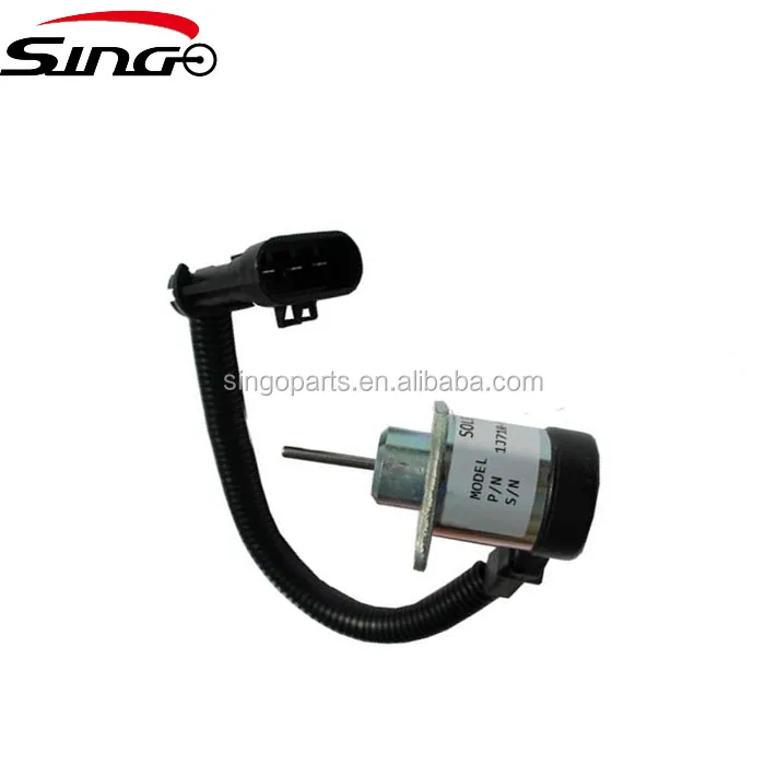 12V Fuel Shut-off Solenoid 1J710-60011 7000769 for KUBOTA V2607 Bobcat ...