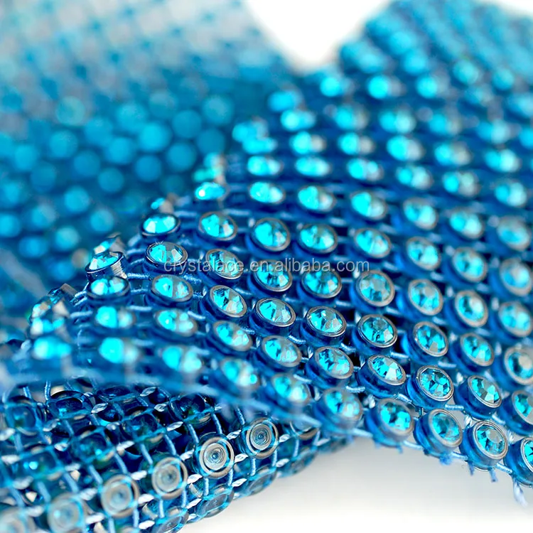 24 Rows Crystal Rhinestone Mesh,Rhinestone Crystal Trimming Mesh For ...