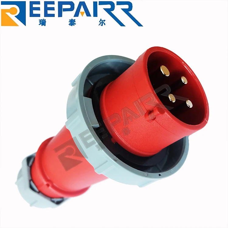 Ip67 4p 32a Reefer Container Electrical Plug Socket For Refrigeration ...