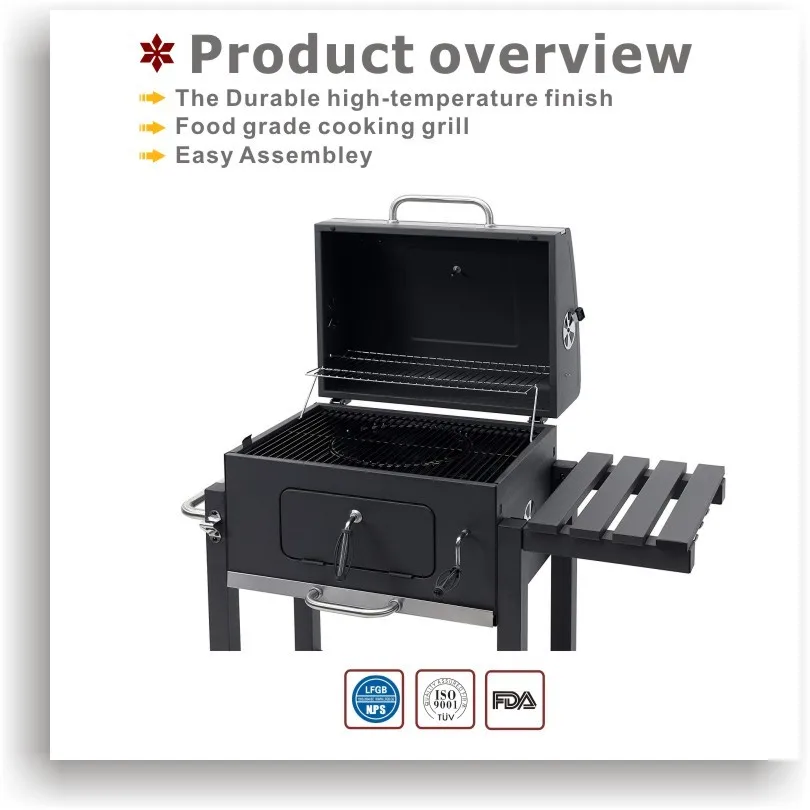 Char-griller Square Charcoal Smoker Grill Black Furnace Body| Alibaba.com