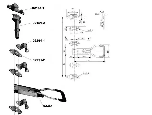 Truck Rear Door Locking Gear Lock Kit Cam Door Lock - Buy Truck Cam ...