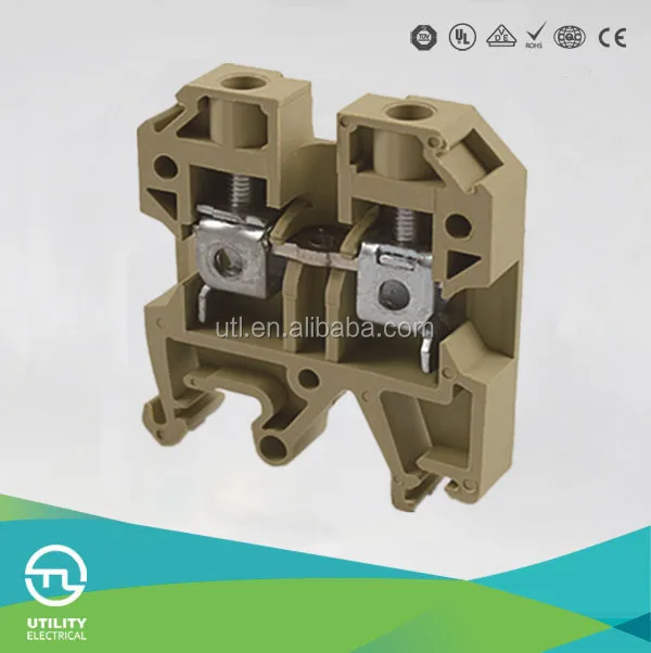 Sak 6endinrail Mount Terminal Blocks,Ul800v 41a 6 Mm2 Weidmuller Screw ...