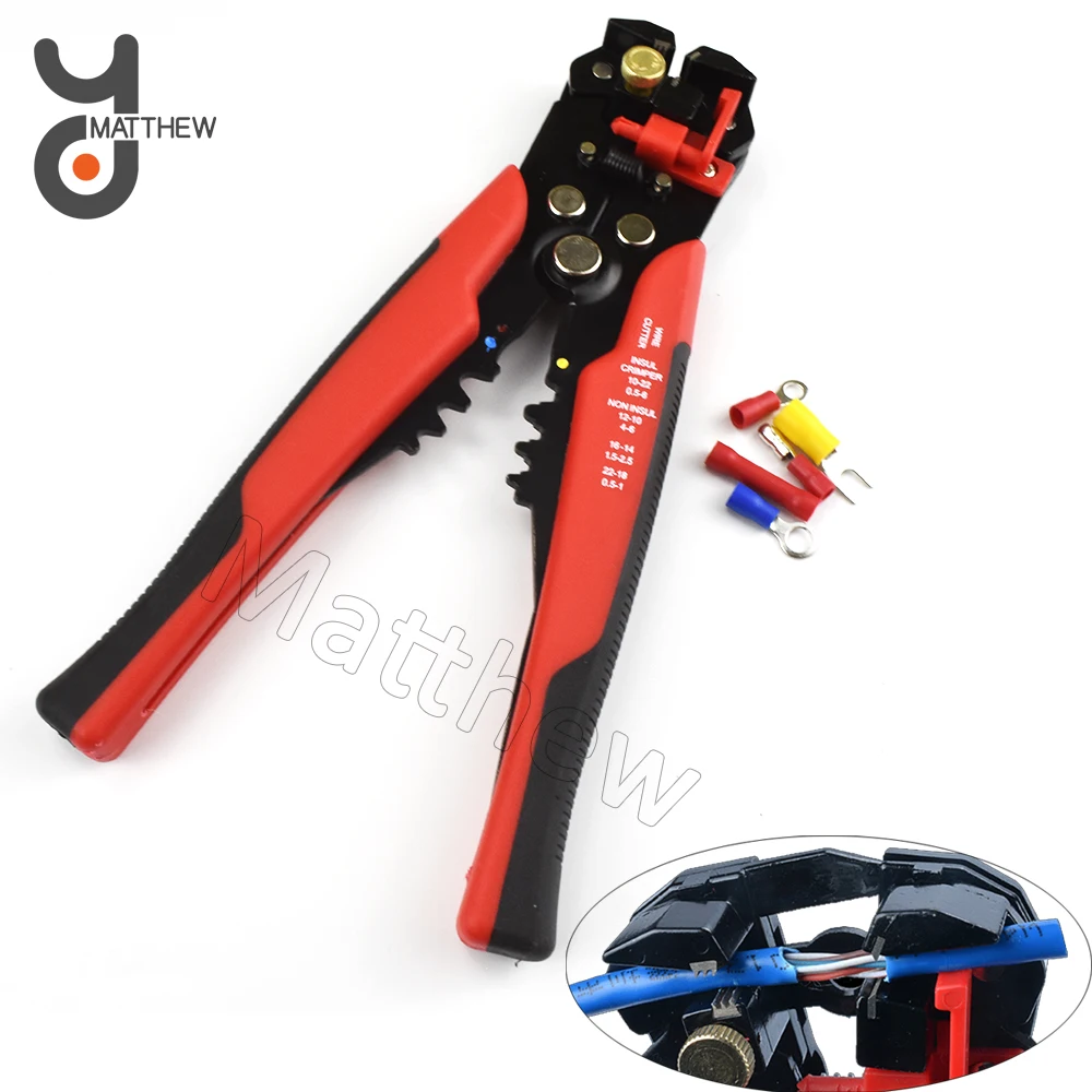 Automatic Adjustable 8" Insulation Wire Stripper Cutter Crimper Cable ...