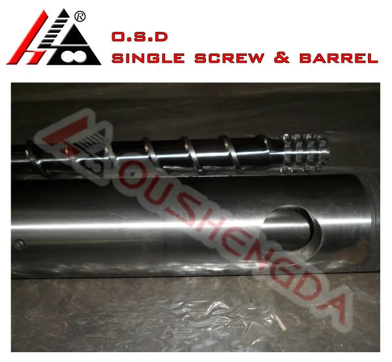 Double Flight Single Screw For Pe Pipe Extruding Machine Barrier To ...