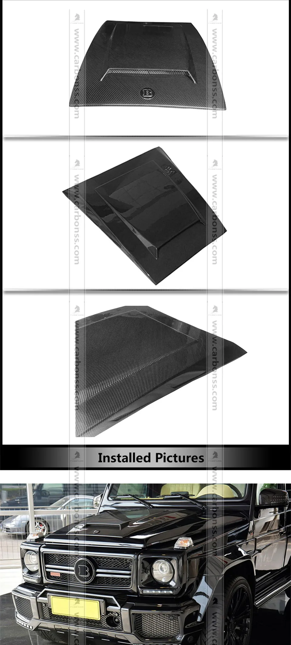 Carbon Fiber Hood Scoop for Mercedes Benz G Class W463