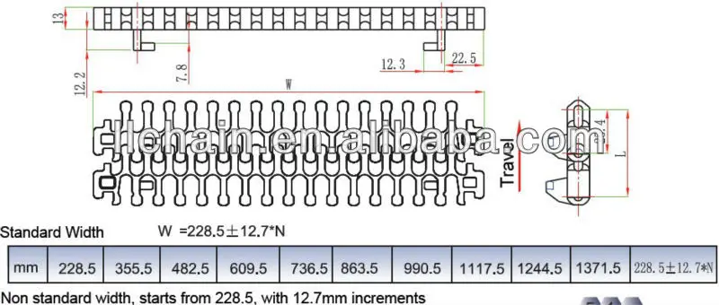 2400 Series Side Flexing Modular Belt (t-800) - Buy Intralox 2400 ...