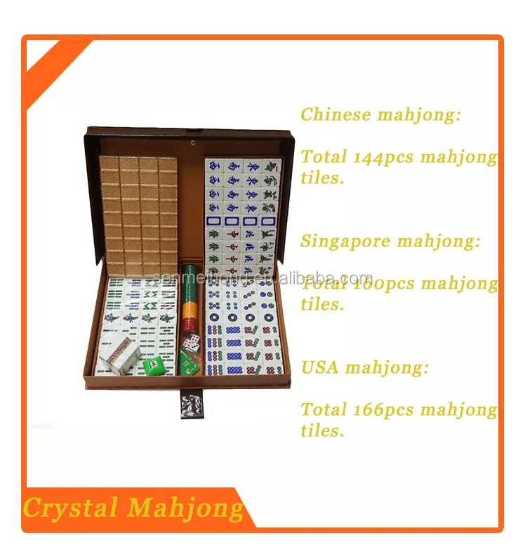 Mahjong Set-crystal Mahjong Tiles With Pvc Box For Board Game ...