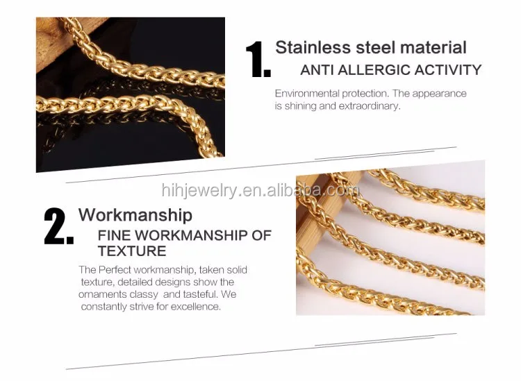 18k Gold Jewelry Chain Necklace Fashion Gold Necklaces Chain Saudi Gold ...