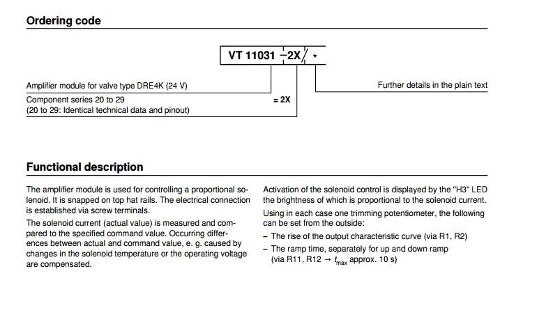 Rexroth Vt-vspa1,Vt-vspa2-50-1x,Vt-vspa2-1-1x,Vt-vrpa1-1,Vt-vrpa2-1-1x ...