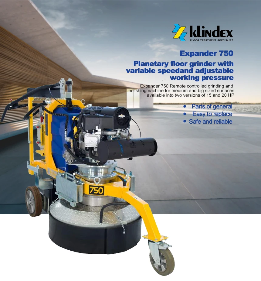 Klindex Expander 750 - Efficient Concrete and Granite Grinders