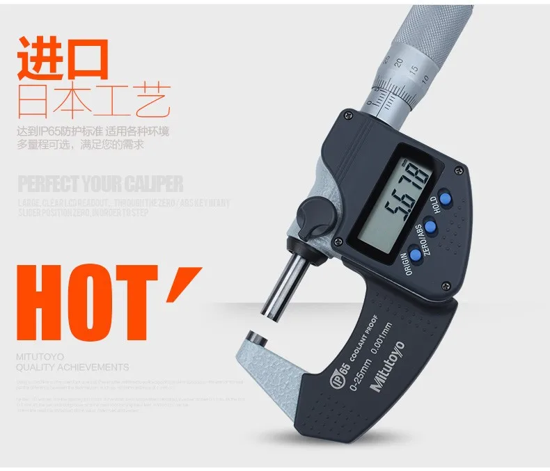 Mitutoyo Digital Micrometer Ip54,Ip65 0.001mm - Buy Digital Micrometer ...