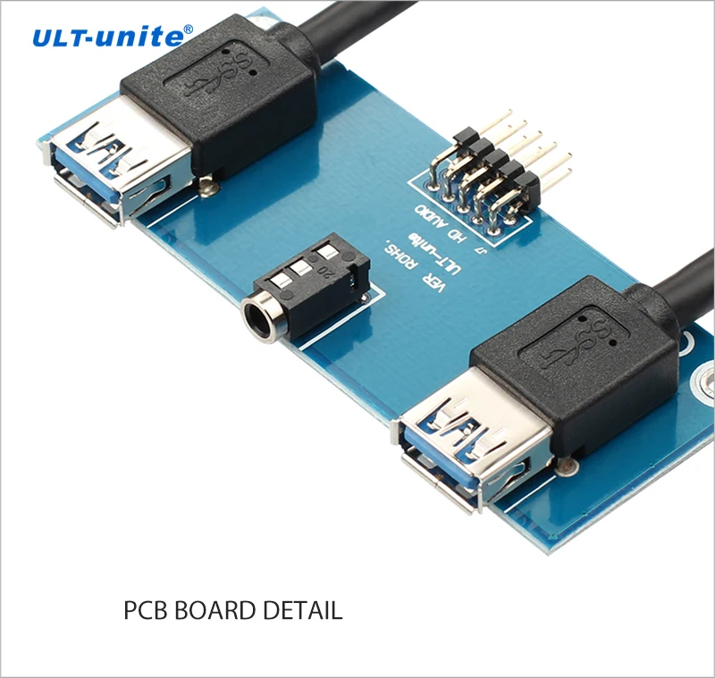 3.5 "2 Porte Usb 3.0 Computer Case Pannello Frontale Con 2 In 1 Uscita ...