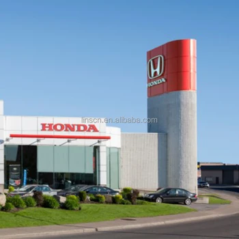 Free Standing Large Led Illuminated Car Pylon Sign For Honda Car ...