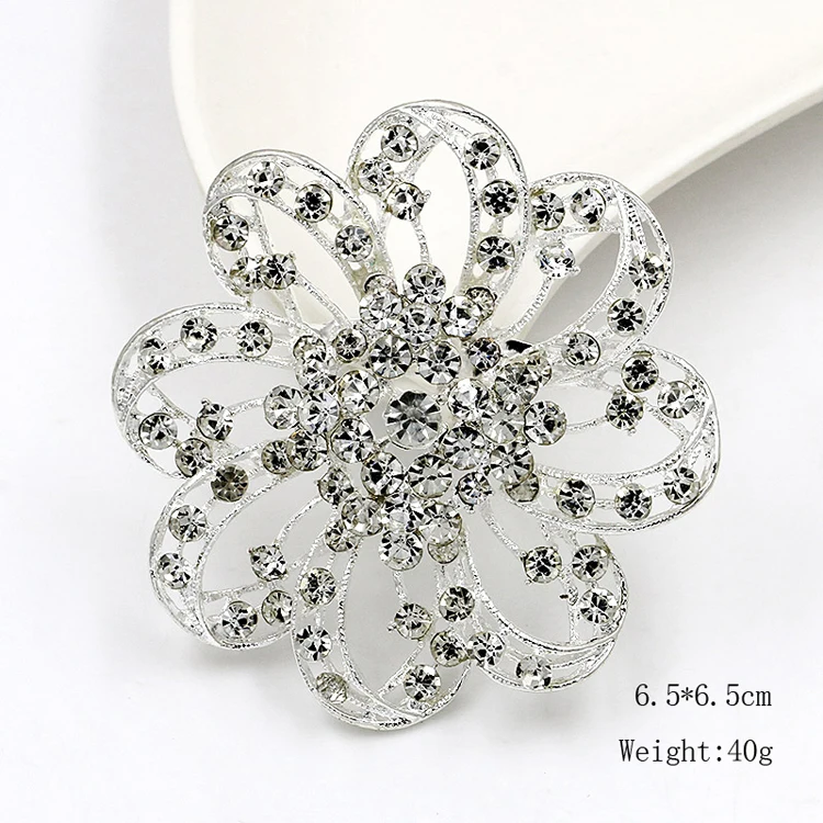 Cheap Business Casual Brooches For Suit Flower Rhinestone Brooch For ...