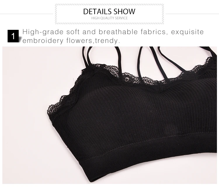 Hot Sell High Quality Criss-Cross Cord Bralette Crop Top Cotton Rib ...